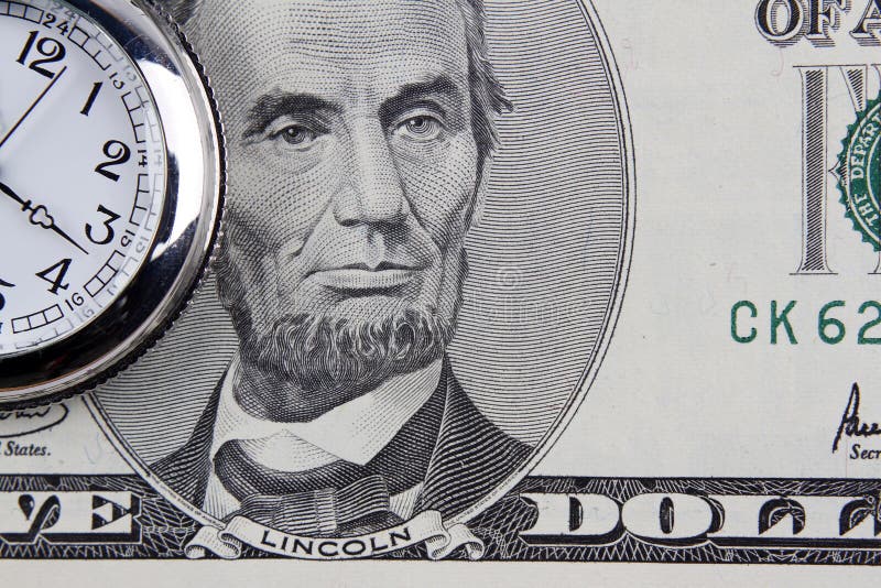 Time is money stock photo. Image of banknote, abraham - 27193640