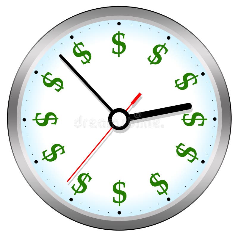 Clock With Dollar Signs