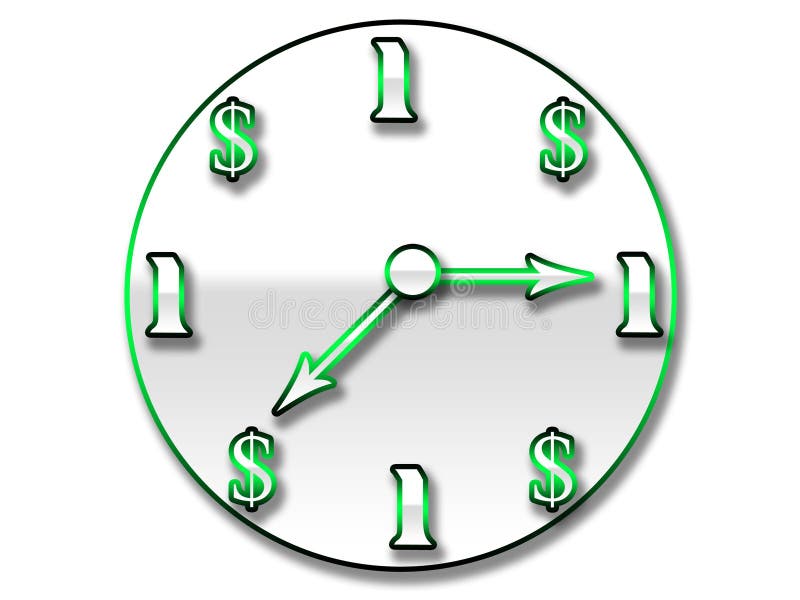 Time is money stock illustration. Illustration of symbols - 3623600