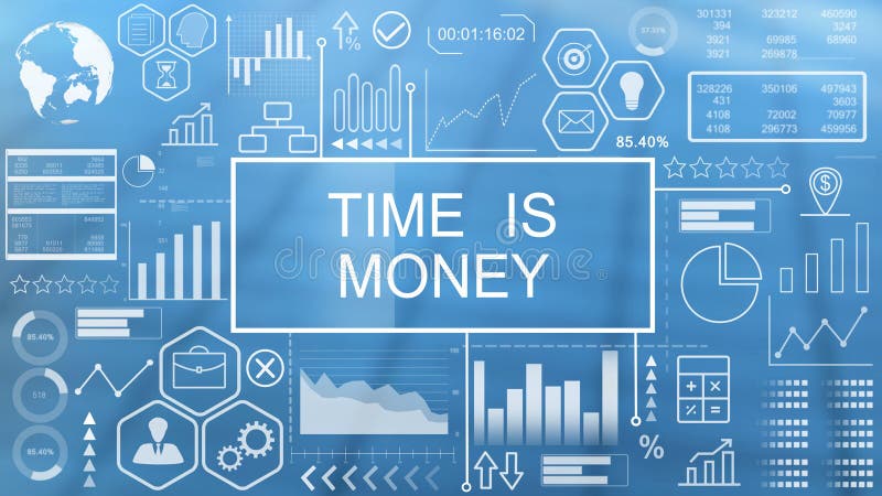 Time is Money, Animated Typography Stock Illustration - Illustration of ...