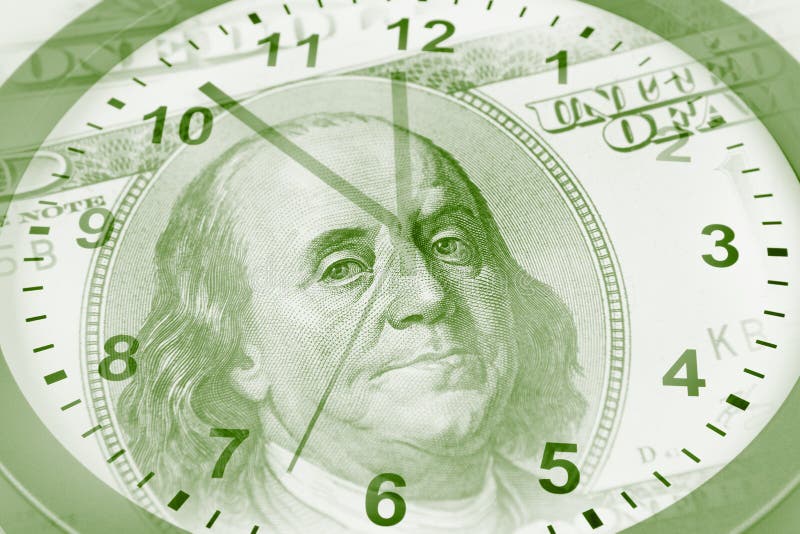 Time is money stock photo. Image of banknote, clock, future - 77274248