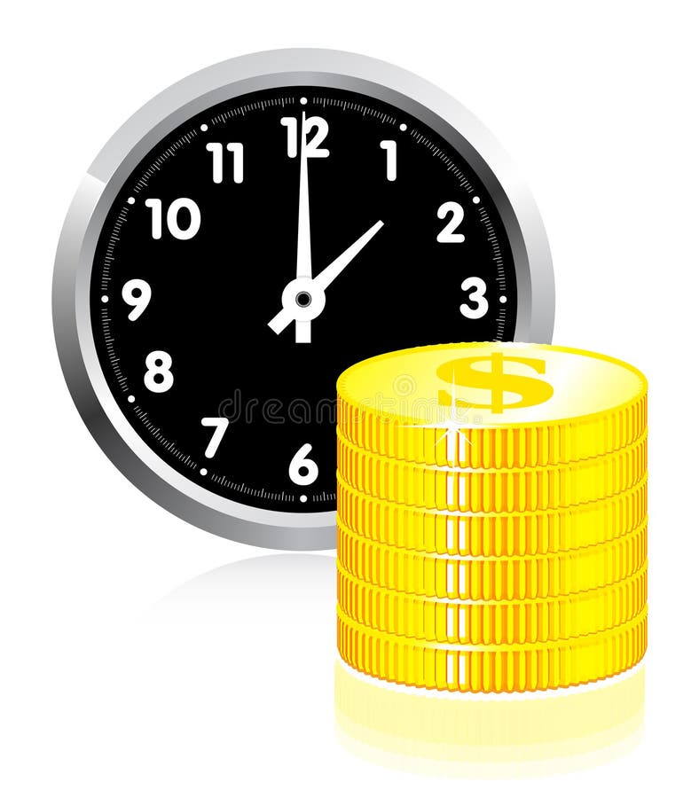 Billable Hours Time Keeping Clock Words Background Stock Illustration ...