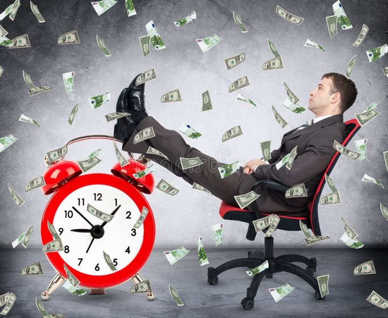 Time is Money Concept with Businessman Stock Illustration ...