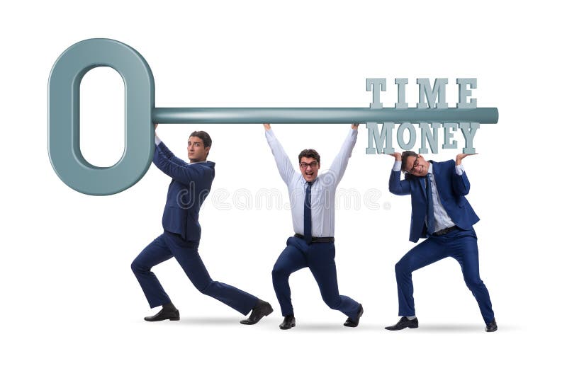 Time is Money Concept with Businessman and Key Stock Illustration ...