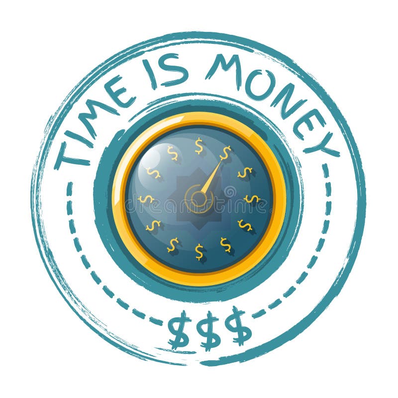 Time is Money Concept with a Gold Watch on a White Background. V Stock ...