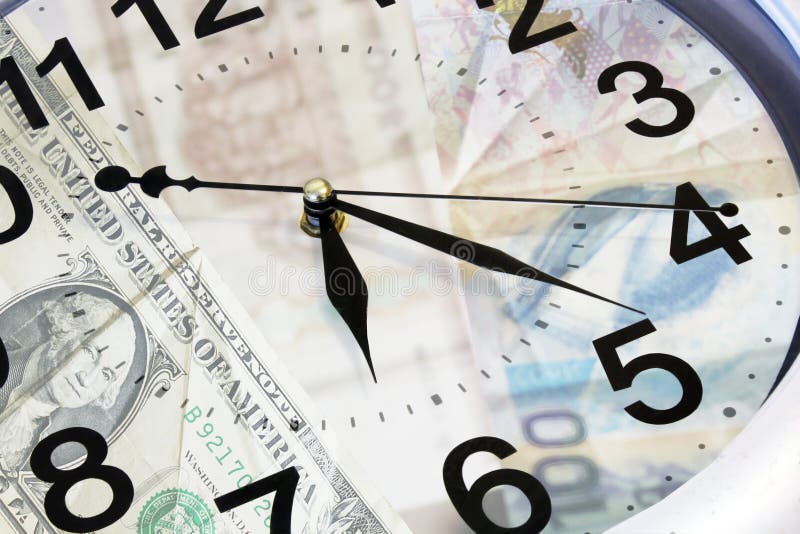 Clock and Financial Growth Chart Stock Image - Image of finance, clock ...