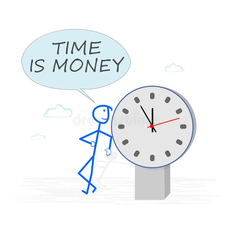 Time is money stock vector. Illustration of achievement - 84242160