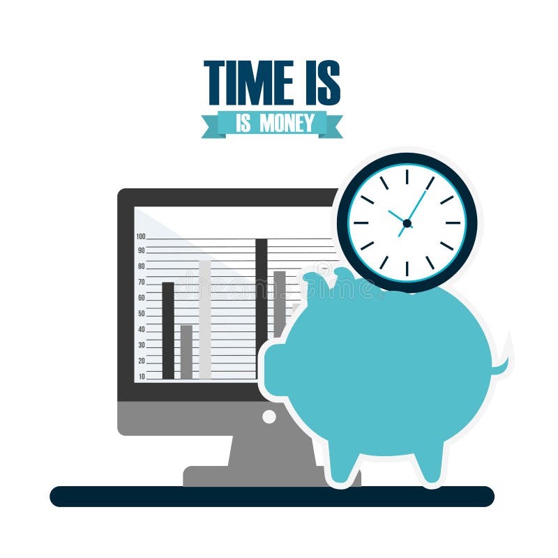 Time is money design stock illustration. Illustration of sign - 63812068