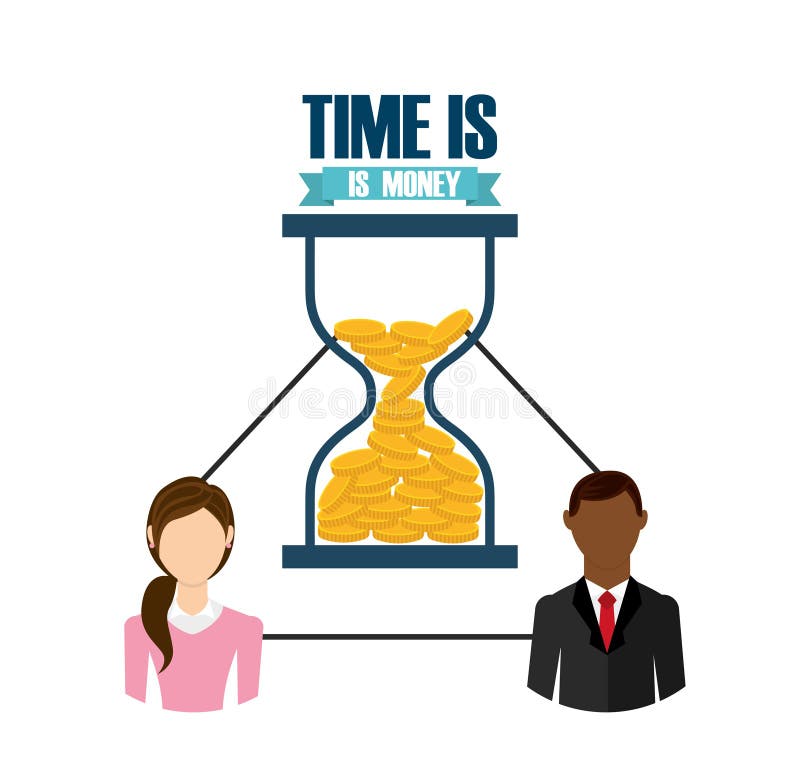 Time is money design stock illustration. Illustration of character ...