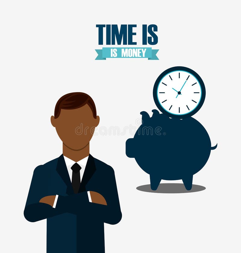 Time is money design stock illustration. Illustration of businesspeople ...