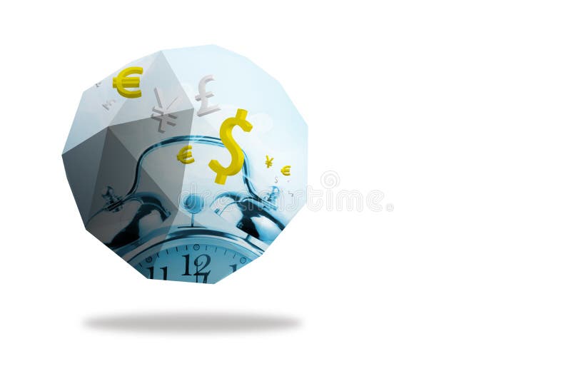 Time is Money Graphic on Abstract Screen Stock Illustration ...