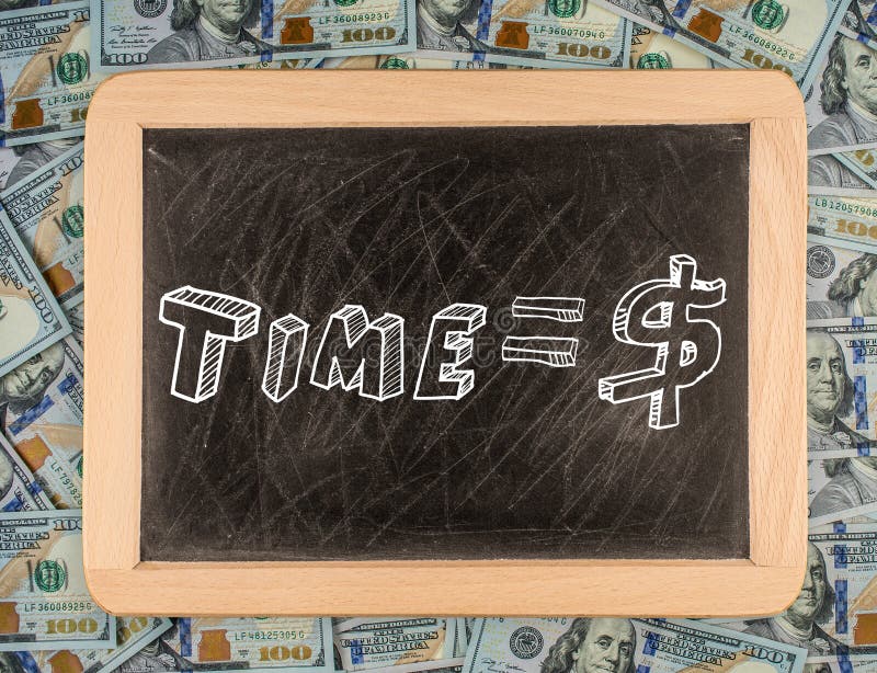 Time is money stock photo. Image of chalk, equals, symbols - 62344482