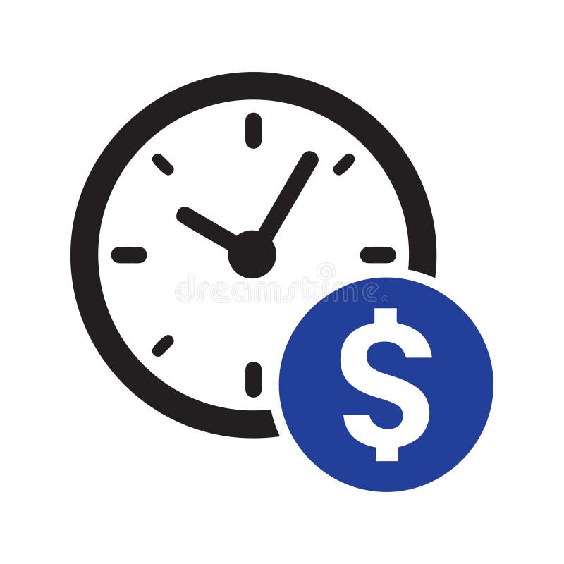 Time money icon stock vector. Illustration of timer - 264880451