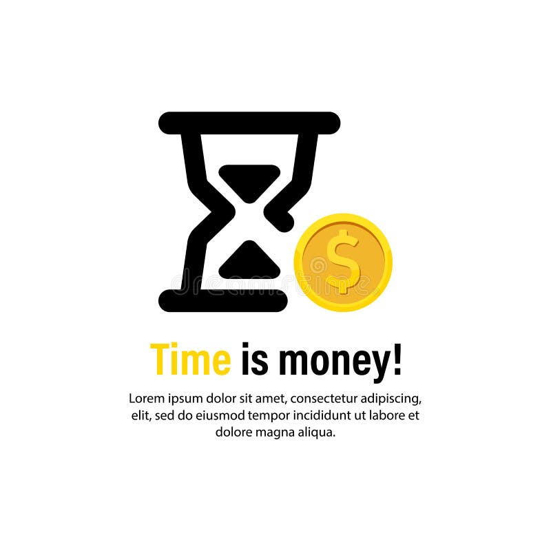 Time is Money Icon. Bussiness Concept. Vector on Isolated White ...