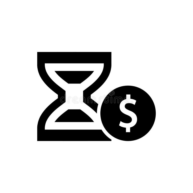 Time is Money Icon stock vector. Illustration of time - 192457355
