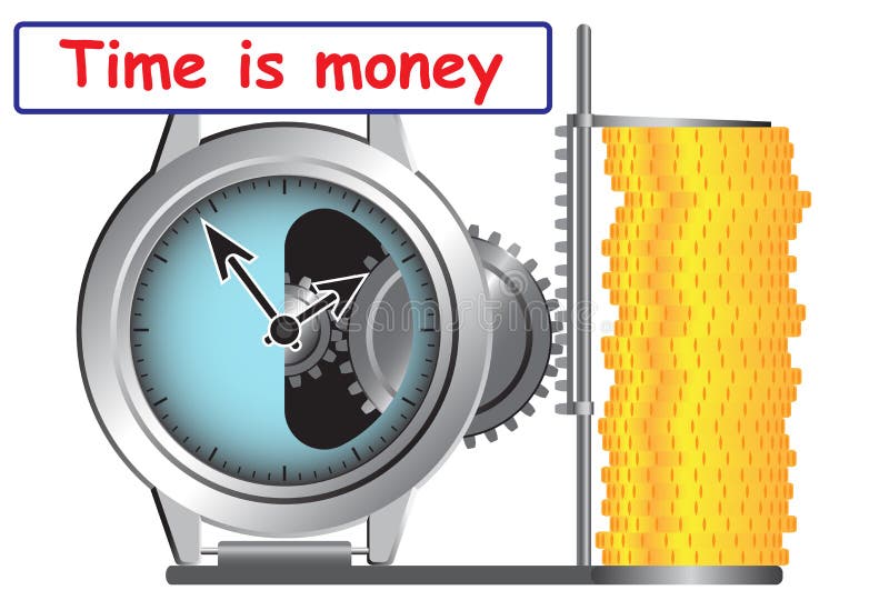 Time is money stock vector. Illustration of mechanical - 49007664