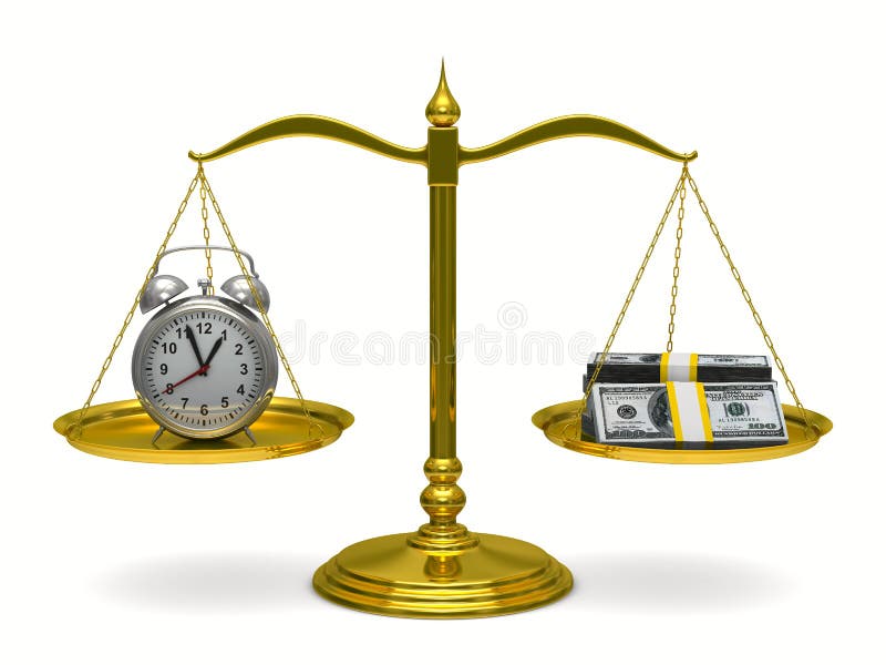 Time is money. Isolated 3D stock illustration. Illustration of clock ...