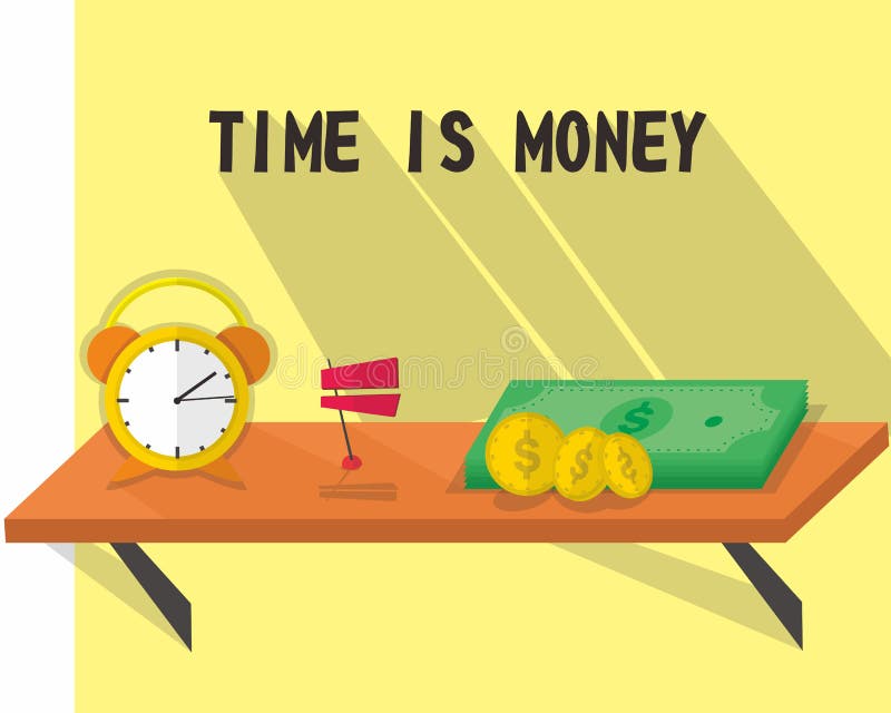 Time is Money stock illustration. Illustration of repeated - 97925876