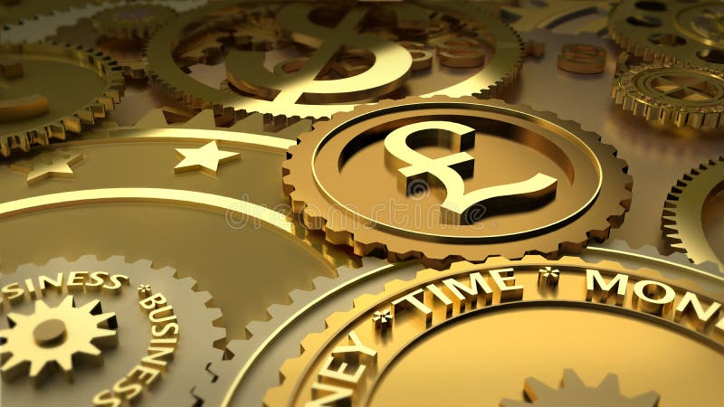 Time is Money. Pound Currency Highlights. Stock Illustration ...