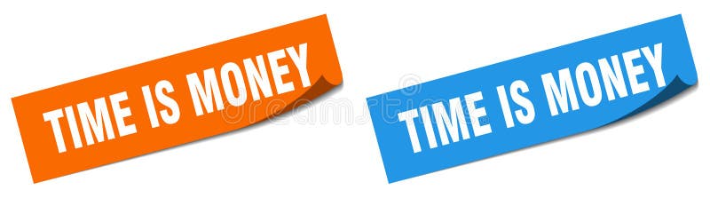 Time is Money Sticker. Time is Money Sign Set Stock Vector ...