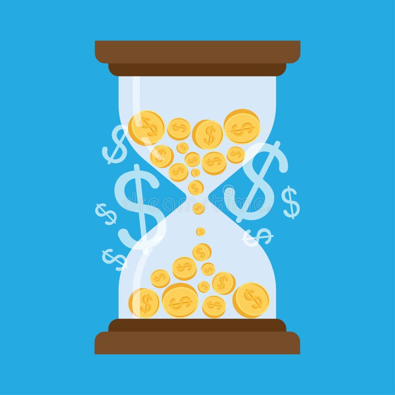 Time and Money on Scales Icon. Time is Money Stock Vector ...