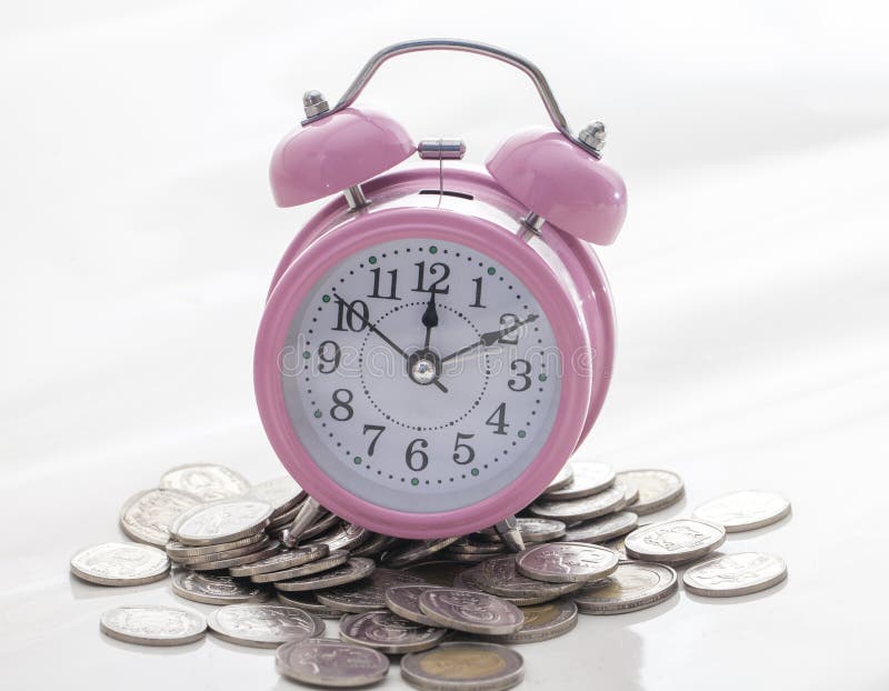 Time for Money on White Background Stock Image - Image of payment ...