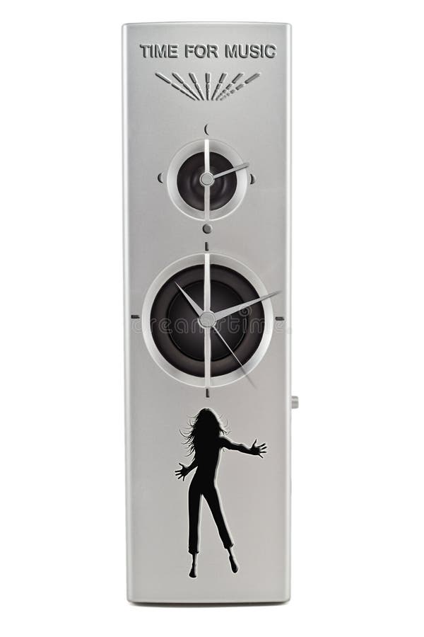 Time for music stock illustration. Illustration of clock - 22373908