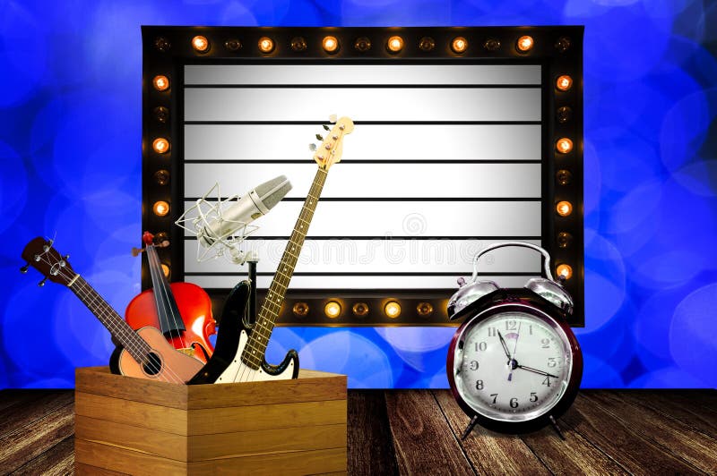 Time for Music Show in Happy New Year Stock Image - Image of decorate ...