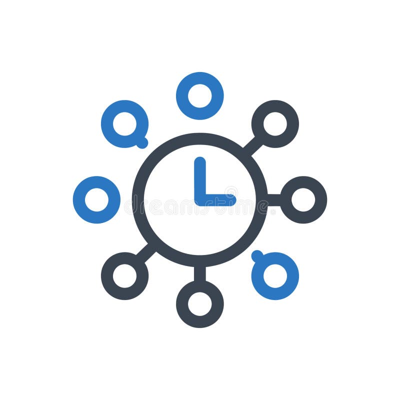 Time Network Icon stock vector. Illustration of clock - 361529111