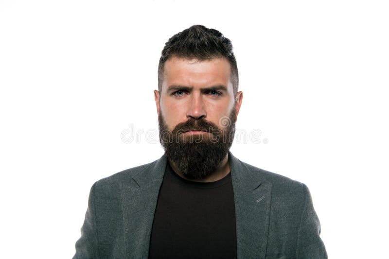 Time For New Haircut Bearded Man Confident And Handsome Brutal Man