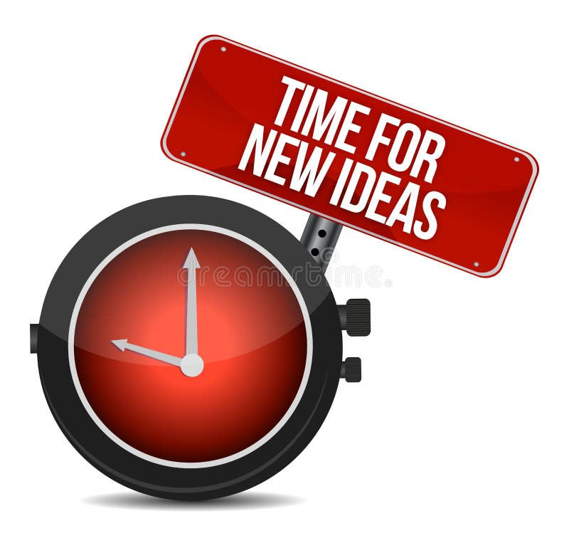 Time for new ideas concept stock illustration. Illustration of circle ...
