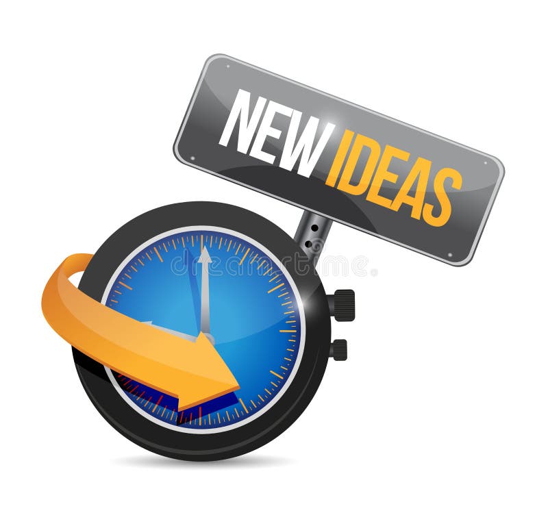 Time for New Ideas Concept Sign Illustration Stock Illustration ...
