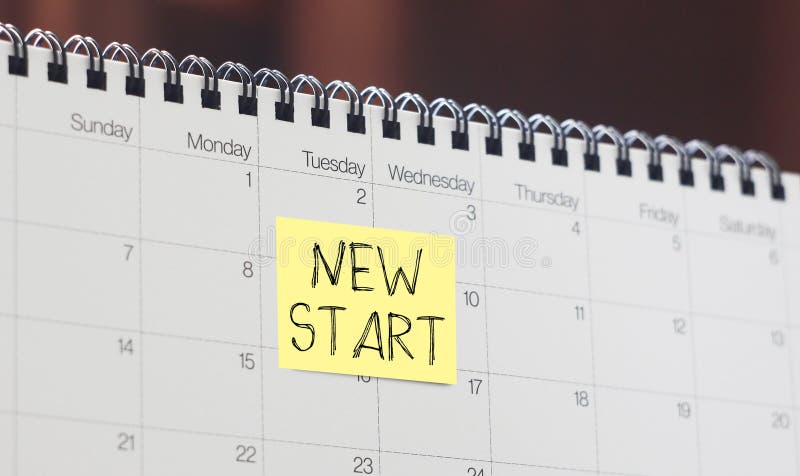 Time for a New Start is Shown Using the Text. Time for Something New ...