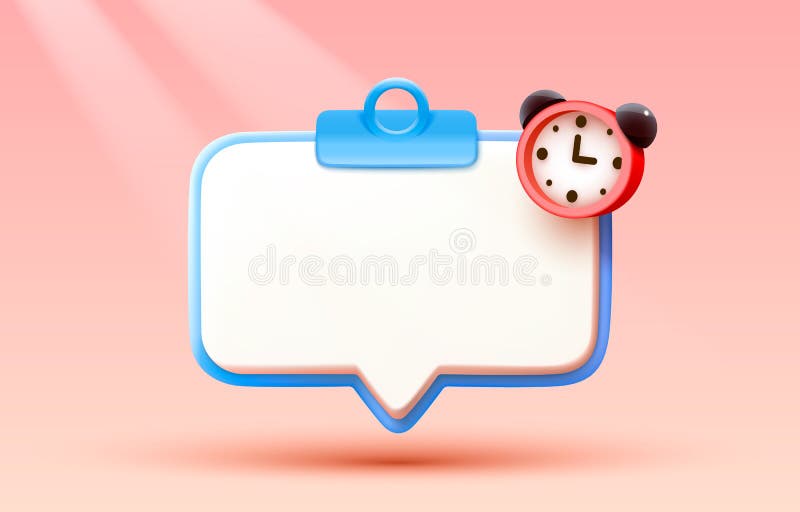 Time for Notes, Notes with an Alarm Clock. Vector Stock Illustration ...