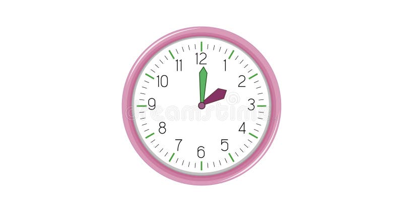 Time 2`o Clock. Analog Clock Isolated on White Background | Beautiful ...