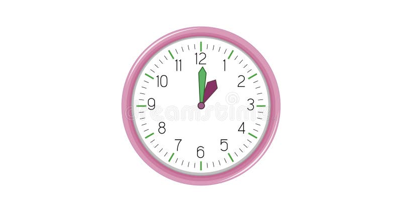 Time 1`o Clock. Analog Clock Isolated on White Background | Beautiful ...