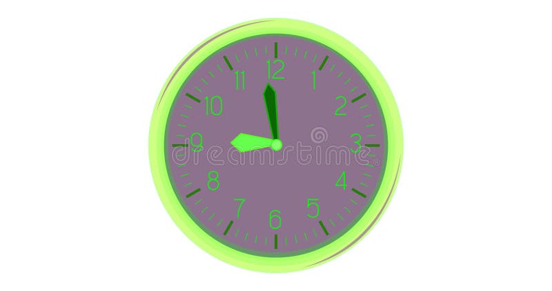 Time 9`o Clock. Analog Clock Isolated on White Background | Beautiful ...