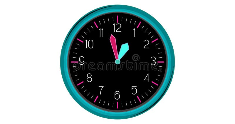 Analog Clock Isolated on White Background | Beautiful Analog Clock Over ...