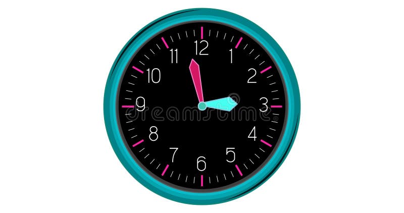 Analog Clock Isolated on White Background | Beautiful Analog Clock Over ...