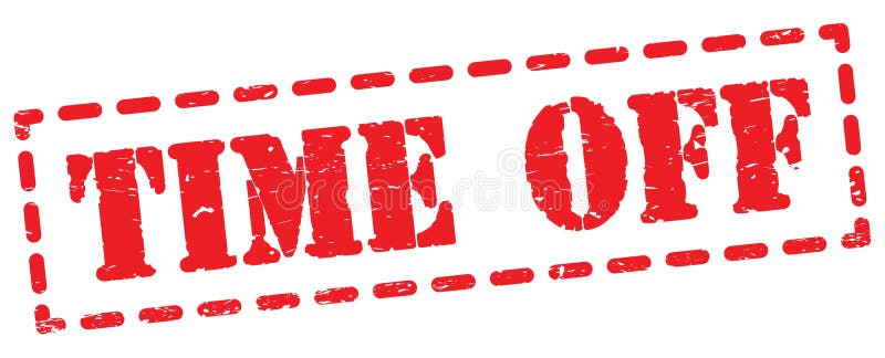 TIME OFF Text Written on Red Stamp Sign Stock Illustration ...