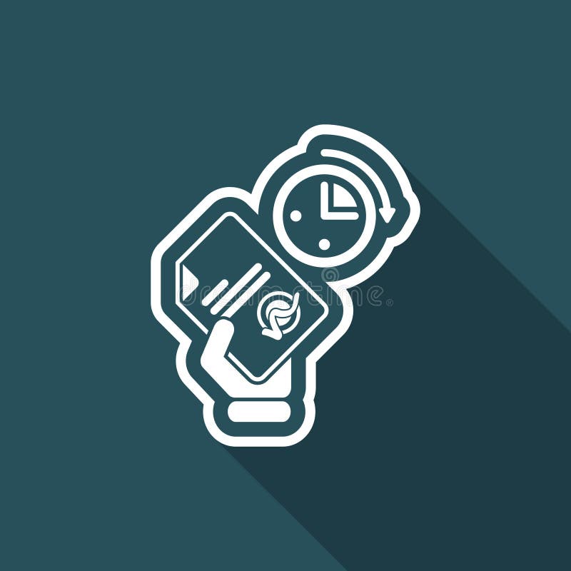 Time for the Official Document Stock Vector - Illustration of mark ...