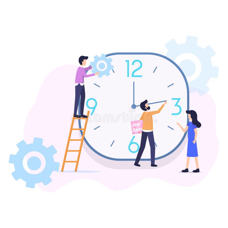 Time Management Organization Vector Illustration Stock Vector ...
