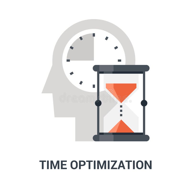 Time Optimization Icon Concept Stock Vector - Illustration of ...