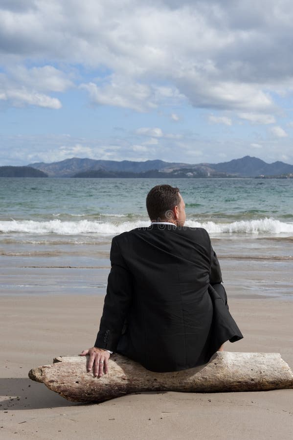 Time Out at the Beach stock image. Image of break, suit - 18845127