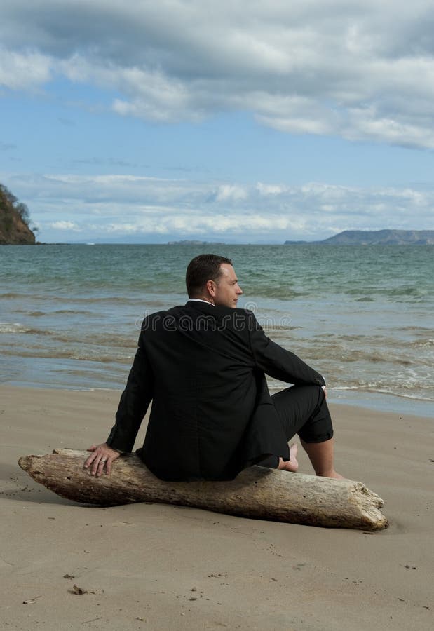 Time Out at the Beach stock photo. Image of business - 18956464
