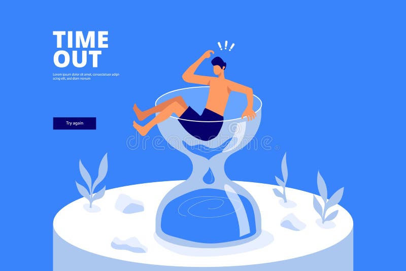 Time Out Concept Illustration Vector Design Stock Illustration ...