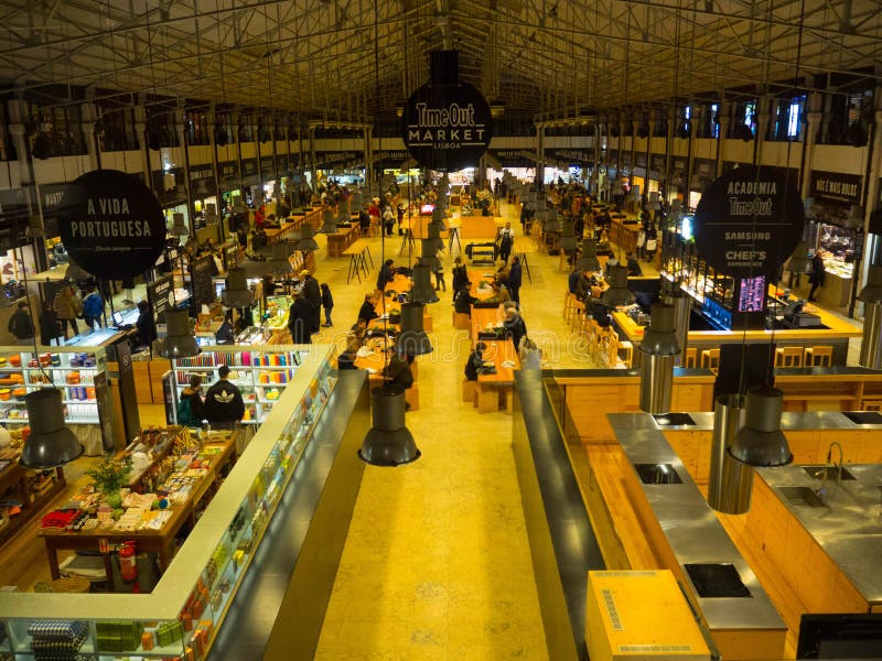 Time Out Market in Lisbon, Portugal Editorial Stock Image - Image of ...
