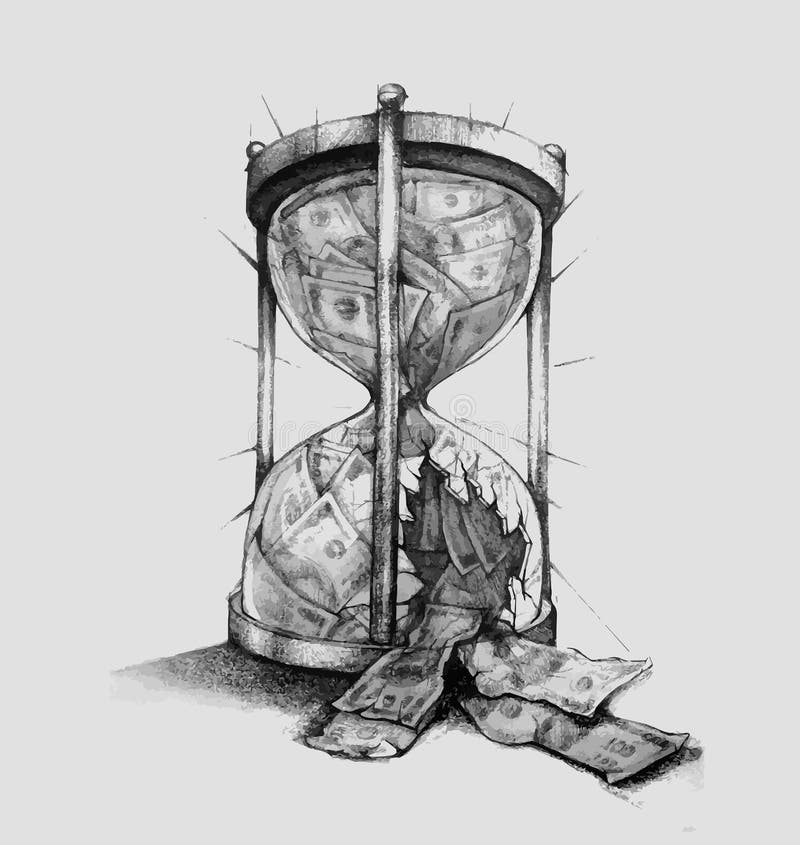 Broken Hourglass Drawings