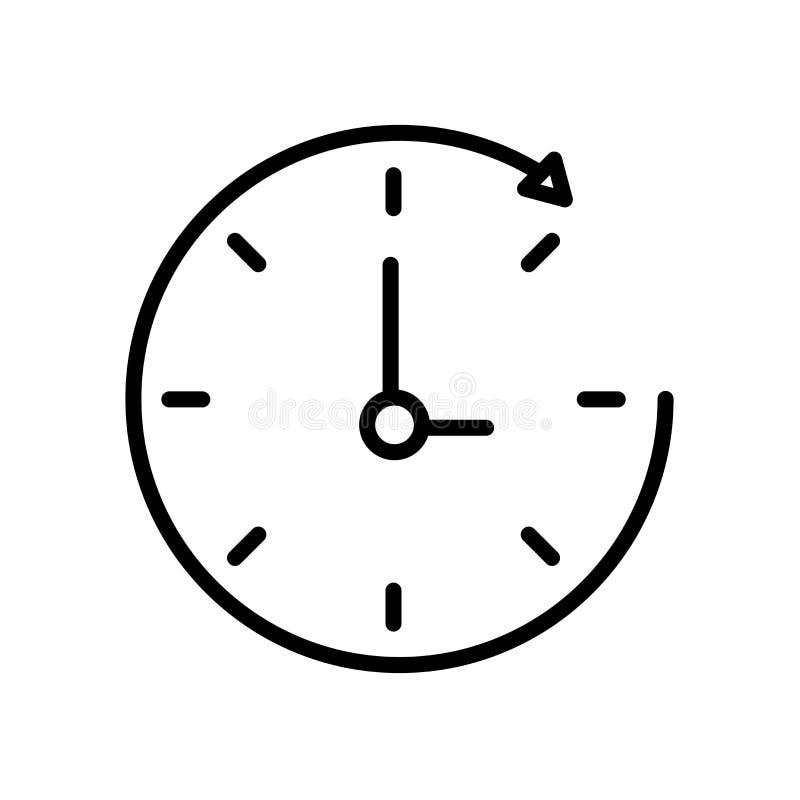 Time Passing Icon Isolated on White Background Stock Vector ...