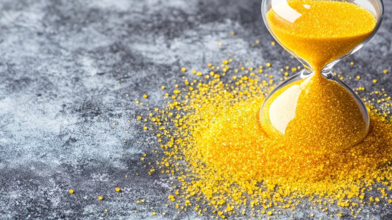 Time Passing is a Theme Explored in Office Hourglass, Where a Blurred ...